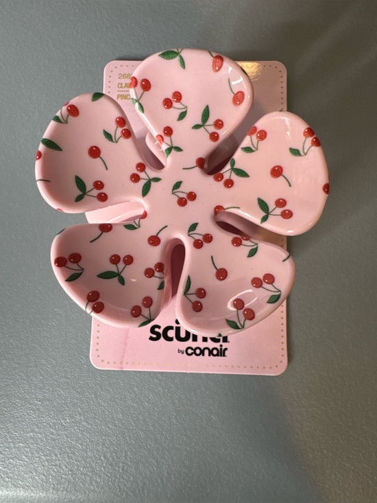 scunci | Accessories | Scunci Flower Shaped Pink Cherry Floral Hair Jaw ...